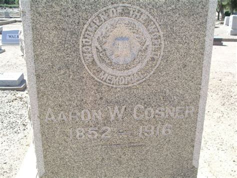 Aaron Webster Cosner 1852 1916 Find A Grave Memorial