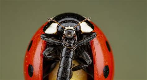 Extreme Close Up Of A Ladybug S Head And Thorax Stock Illustration