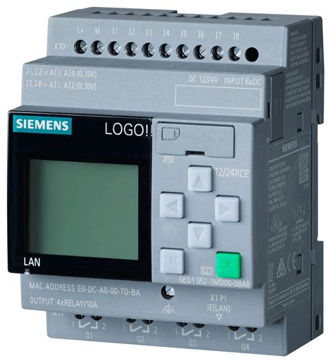 Siemens 6ed1052 1md08 0ba0 Logo 1224rce Logic Module Disp Psio 1224vdcrelay 8 Di 4ai