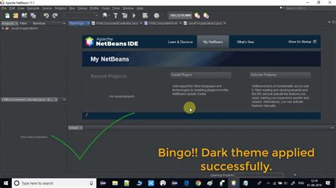 apply dark theme on apache netbeans 11 1 youtube