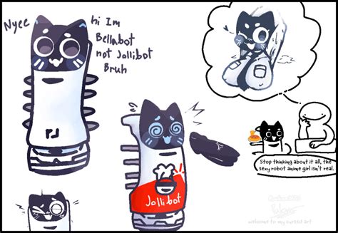 Rule 34 Bellabot Cute Daydream Dialogue English Text Feline Floating Penis Jollibee Jollibot