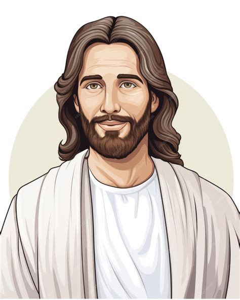 Jesús Con Pelo Largo Y Barba Foto Premium