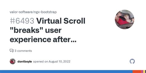 Virtual Scroll Breaks User Experience After Showelement Forcing Document To Scroll To Top