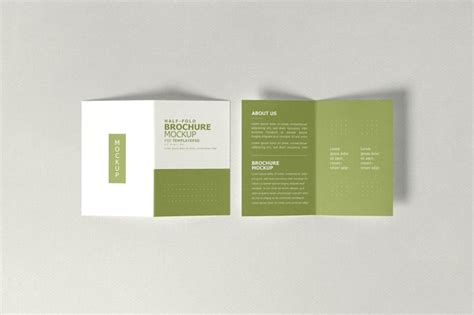 최소한의 이중 접기 브로셔 이랑 프리미엄 Psd 파일