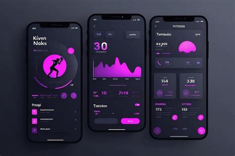 Premium Photo Fitness App Ui Ux Design UI Design Concept With Web Elements Of Workout