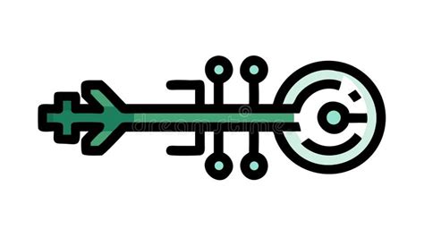 Digital Key Circuit Board Access Symbol Vector Design Generative Ai Stock Vector