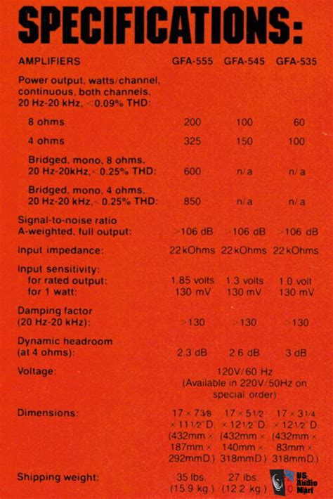 Adcom Gfa 535 Power Amplifier Photo 4343140 Canuck Audio Mart