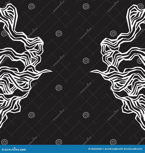 Marine Seamless Pattern With Stylized Waves On A Black Background Water Wave Abstract Design