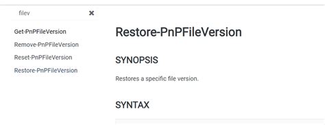 File Version Commands Pnp Cli Microsoft365 Discussion 3608 GitHub