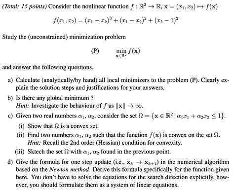 total 15 points consider the nonlinear function f