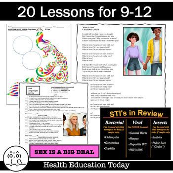 Sex Education Lessons Unit A TPT Best Selling High Babe Sex Ed Unit