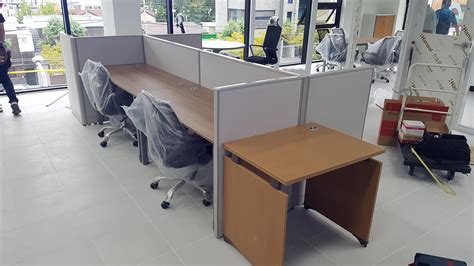 시공사례 여수사무용가구 인 금융서비스 라인책상 파티션 납품