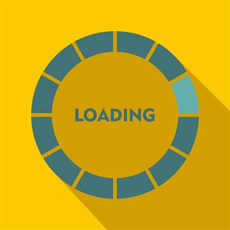 Premium Vector Circle Loading Icon In Flat Style On A Yellow Background