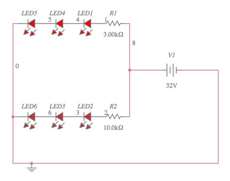 Basic Led Circuit Multisim Live