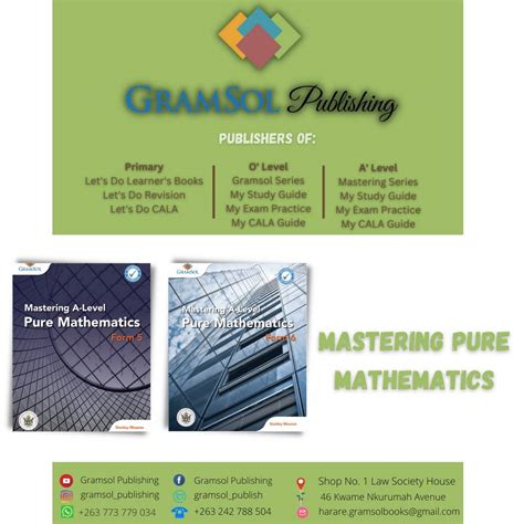 Our Pure Mathematics Textbooks Aids Gramsol Publishing Facebook