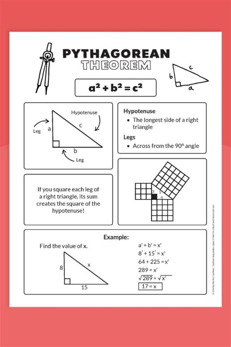 Free Printable Pythagorean Theorem Worksheet Bundle Stella Maris Press