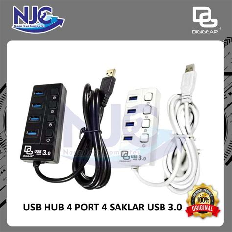 Jual DIGIGEAR USB Hub USB 3 0 4 Port Saklar On Off Di Seller NAGA JAYA COMPUTER
