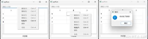 pyside6默认控件（qlineedit、qtablewidget、qmessagebox等）右键上下文菜单汉化 pyqt6 右键菜单 csdn博客