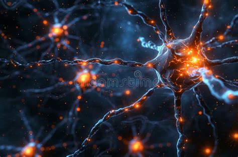 3d Illustration Of Neural Network Activity Stock Illustration Illustration Of Digital