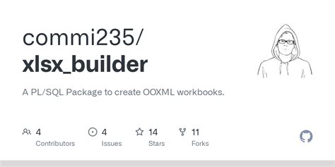 Github Commi235xlsxbuilder A Plsql Package To Create Ooxml Workbooks