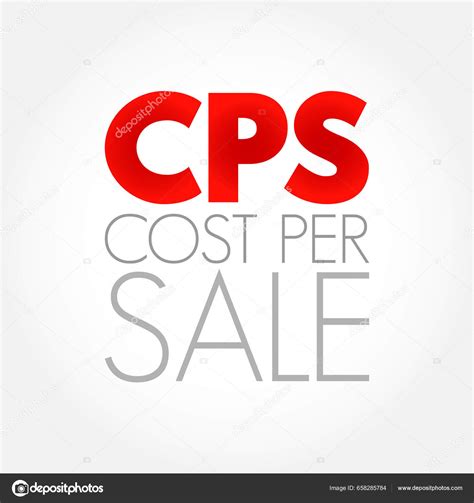 Cps Cost Sale Metric Used Advertising Teams Determine Amount Money Stock Vector By ©dizanna