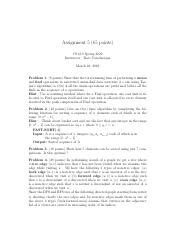 Assignment5 Pdf Assignment 5 65 Points CS 610 Spring 2022 Instructor Ravi Varadarajan March