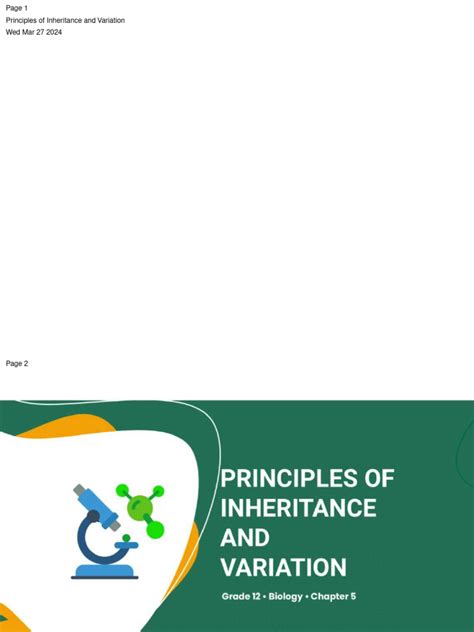 Principle Of Inheritance Session Pdf