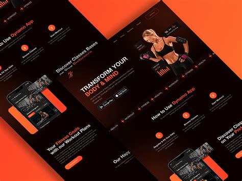 Fitness App Landing Page On Behance