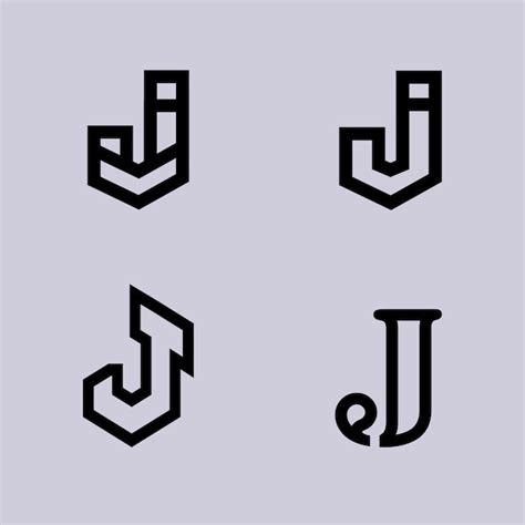 Premium Vector Bold Abstract Letters J Logo Mark Modern Icon