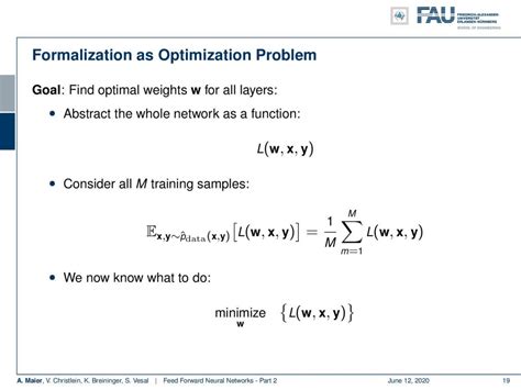 Lecture Notes In Deep Learning Feedforward Networks Part 2 Pattern Recognition Lab