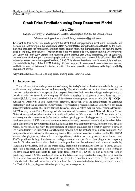 Pdf Stock Price Prediction Using Deep Recurrent Model