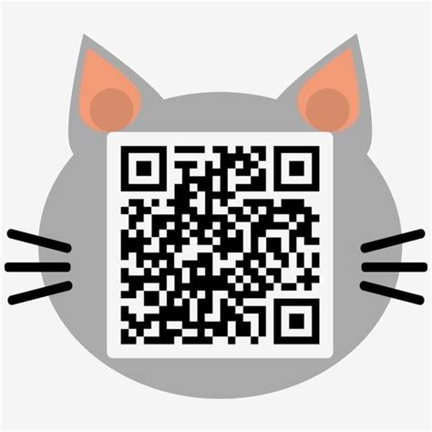 Cute Cartoon Cat Qr Code Background Border