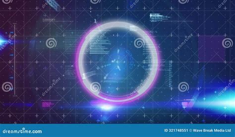 Digital Interface With Futuristic Graphics And Data Visualizations