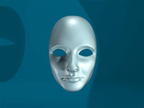 Woman Face Mask 3d Model Game Ready Max Obj Mtl