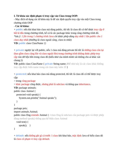 Access Modifiers Pdf