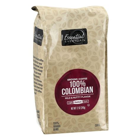 Essential Everyday Coffee Ground Medium 100 Colombian 12 Oz
