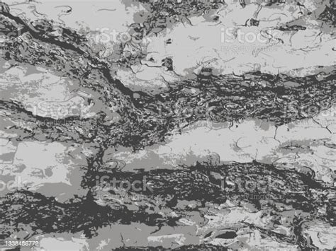 나무 껍질 그런지 텍스처 검은 먼지 가루 긁힘 패턴 추상적인 거친 배경 벡터 디자인 아트워크입니다 텍스처 효과 크랙 검은색에 대한 스톡 벡터 아트 및 기타 이미지 Istock