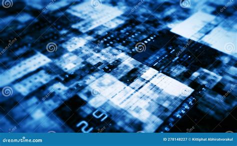 Advance Data Matrix Simulation Ui Background Stock Illustration