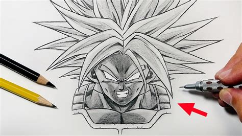 How To Draw Trunks Ascended Super Saiyan Step By Step Tutorial Youtube