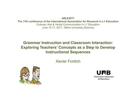 Pdf Grammar Instruction And Classroom Interaction Exploring Teachers Concepts As A Step To
