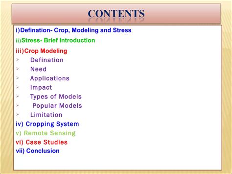 Crop Modeling For Stress Situation Ppt