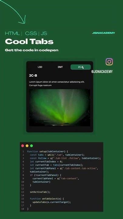 cool tabs html css shorts css3 code programming codinglife edit javascript youtube