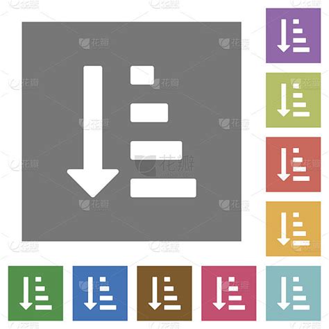 升序列表模式方形平面图标