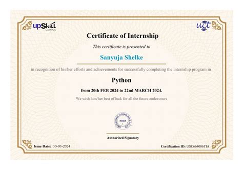 sanyuja shelke on linkedin upskill python internship