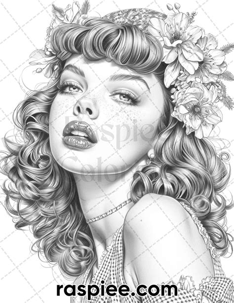Printable Pin Up Girl Coloring Pages 2025