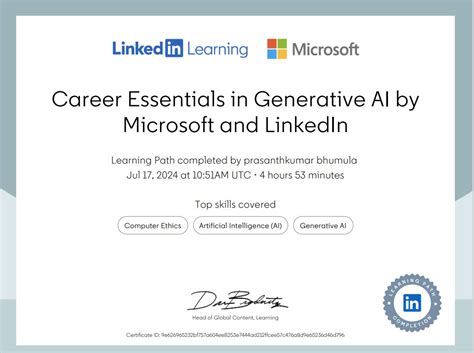 Completed Generative Ai Course By Microsoft And Linkedin