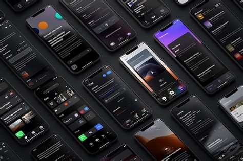 Premium Photo Multiple App Ui Mockup Front Angle Views
