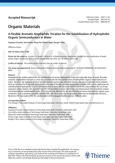 Pdf A Flexible Aromatic Amphiphilic Trication For The Solubilization