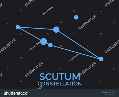 Scutum Constellation Stars Night Sky Cluster Stock Vector Royalty Free Shutterstock