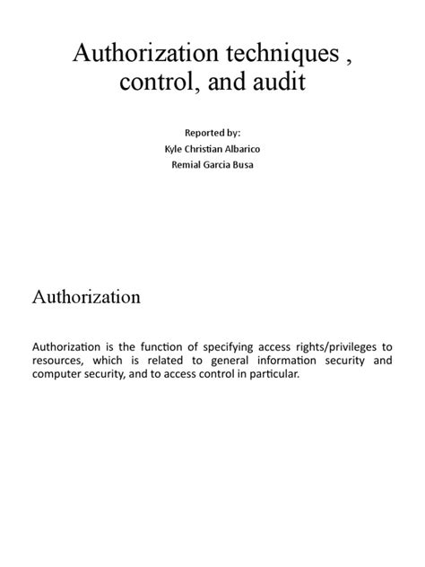 Authorization Techniques Pdf Authentication Hypertext Transfer